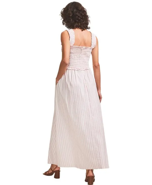 RO & ZO Stripe Shirred Maxi Dress