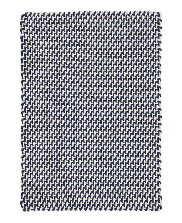DASH & ALBERT BY ANNIE SELKE Dash Albert Annie Selke Two-tone Rope Indoor/outdoor Rdb221 Runner, 2'6x8'0 - Navy/ivory