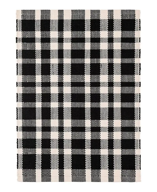 DASH & ALBERT BY ANNIE SELKE Dash Albert Annie Selke Tattersall Indoor/outdoor Da982 Area Rug, 2'0x3'0 - Black