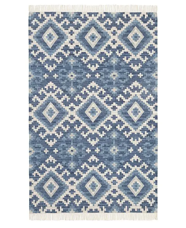 DASH & ALBERT Dash Albert Annie Selke Marmara Kilim Da1365 Area Rug, 9'0x12'0 - Blue