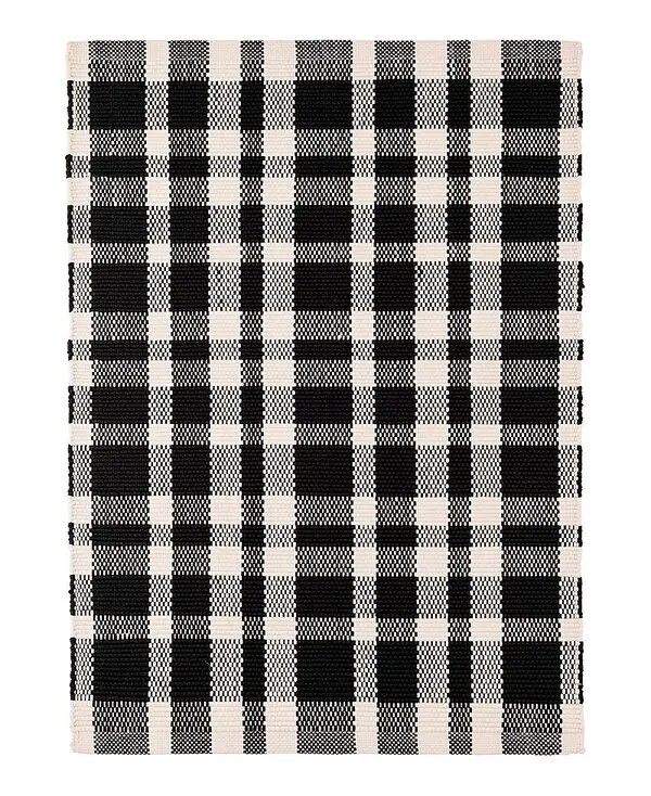 DASH & ALBERT BY ANNIE SELKE Dash Albert Annie Selke Tattersall Indoor/outdoor Da982 Area Rug, 8'0x10'0 - Black