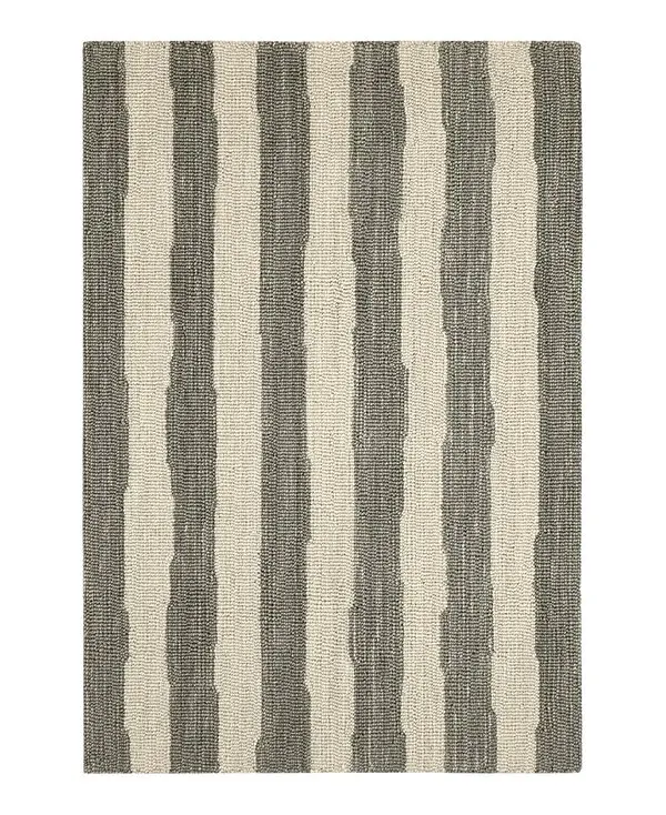 DASH & ALBERT Dash Albert Annie Selke Silas Stripe Da2220 Runner, 2'6x8'0 - Gray