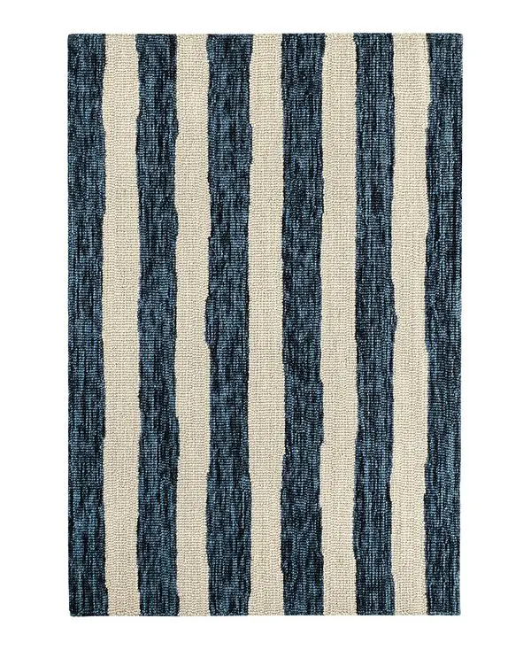 DASH & ALBERT Dash Albert Annie Selke Silas Stripe Da2221 Runner, 2'6x8'0 - Navy