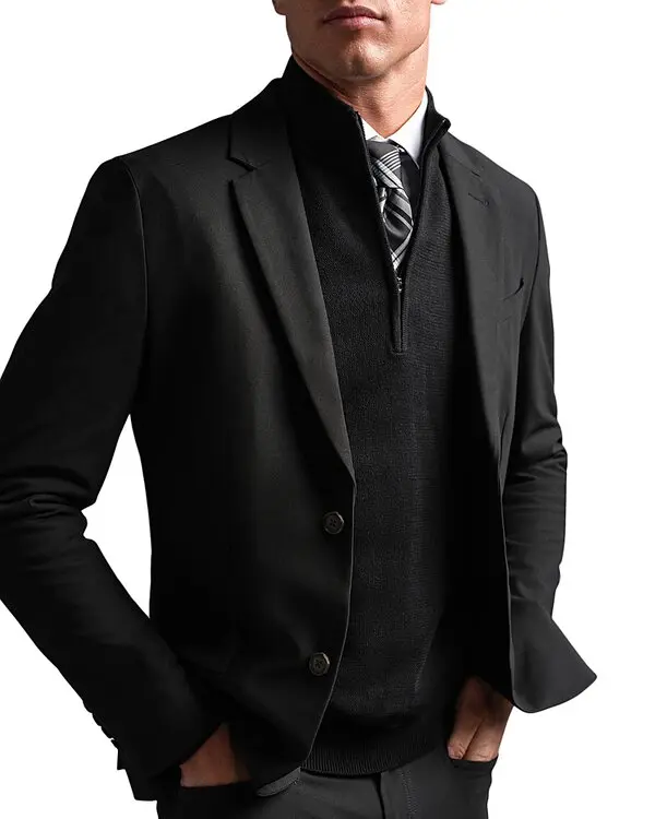 RHONE Quarter Zip Sweater - Black