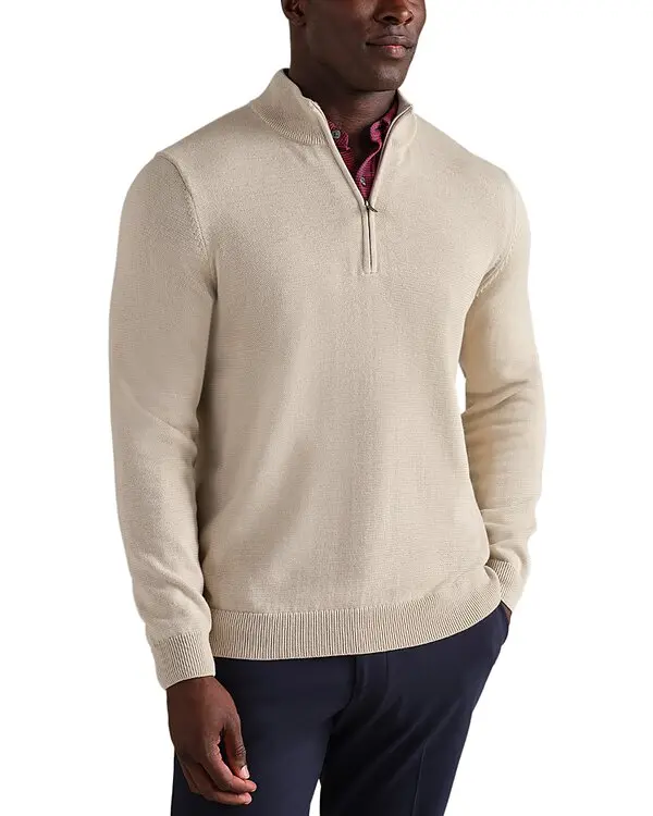 RHONE Quarter Zip Sweater - Bone