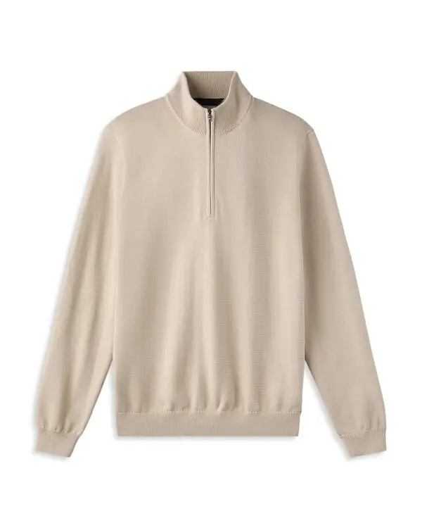 RHONE Quarter Zip Sweater - Bone