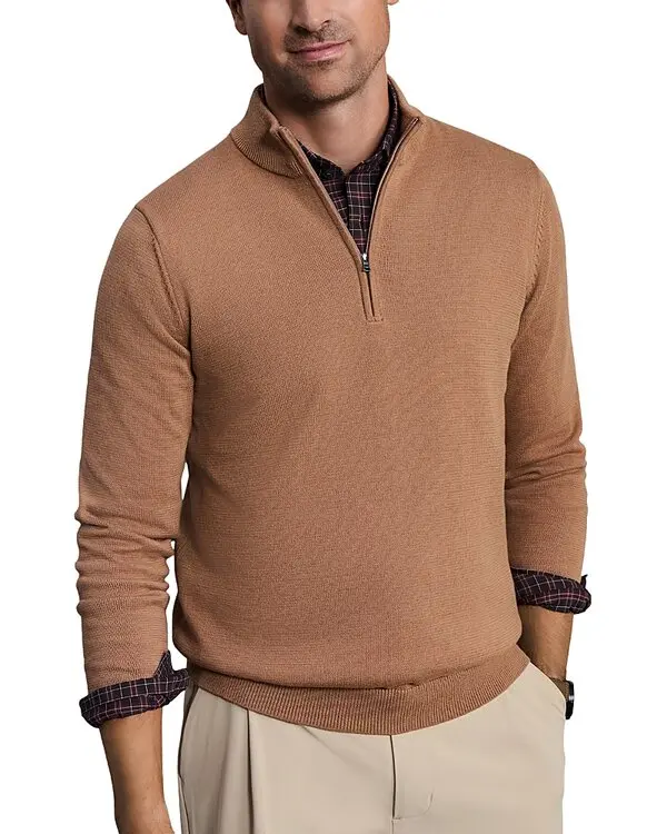 RHONE Quarter Zip Sweater - Pecan
