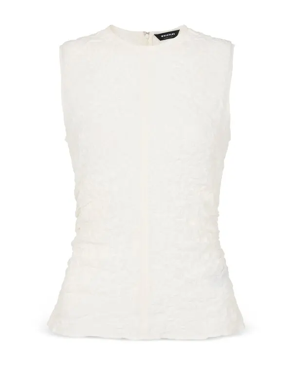 Whistles Textured Tank Top - Ivory