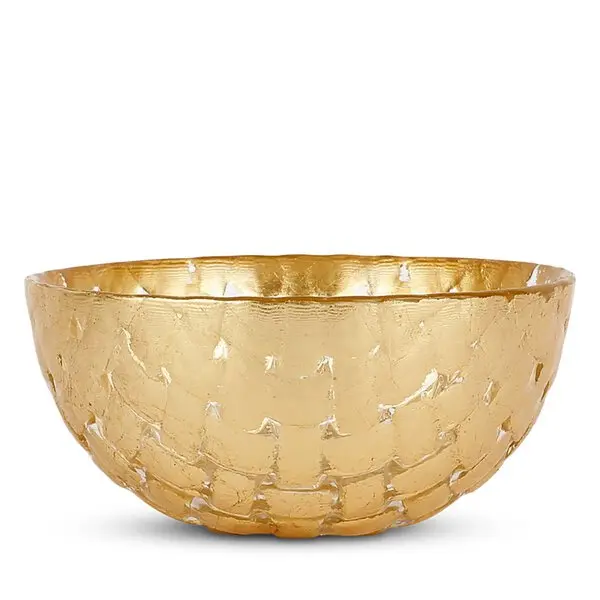 VIETRI Rufolo Glass Basketweave Dipping Bowl - Gold