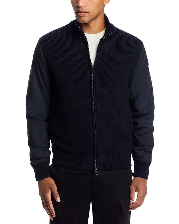 Moncler Tricot Mixed Media Cardigan