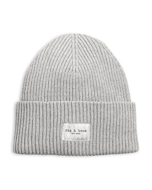 Rag & Bone Metallic Beanie - Silver