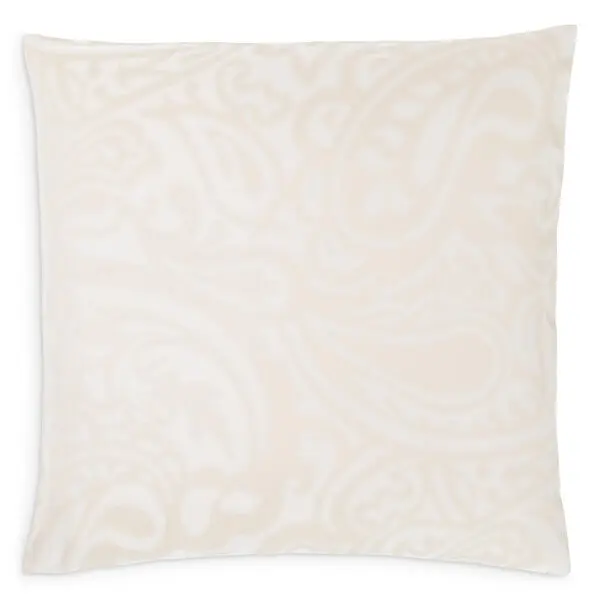 Frette Paisley Jacquard Decorative Pillow, 20 X 20 Exclusive - Sand/milk