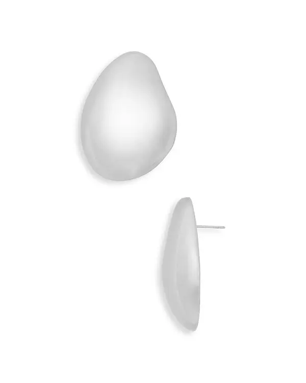 Aqua Cait Stud Earrings - Silver