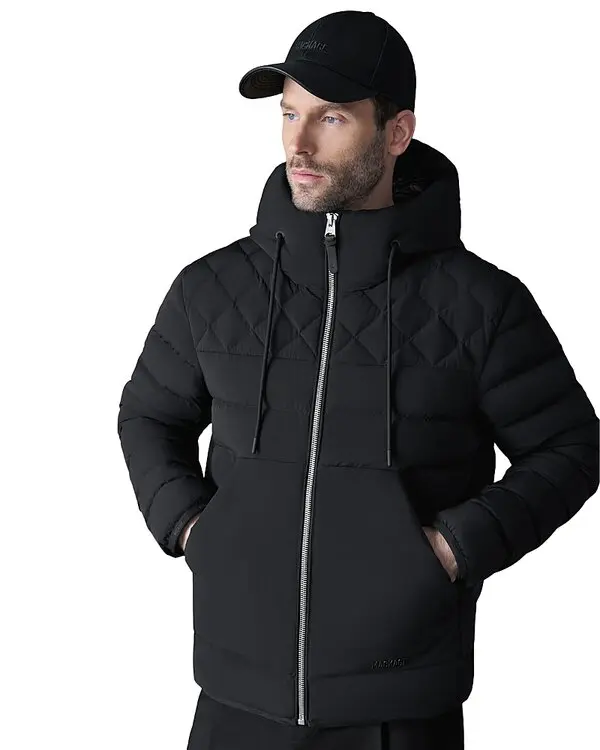 Mackage Bergen Quilted Hooded Down Jacket - Black