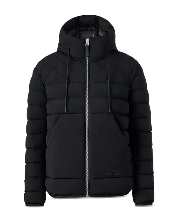 Mackage Bergen Quilted Hooded Down Jacket - Black