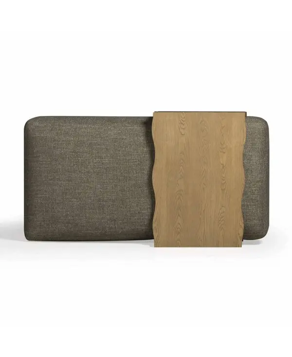 TOV FURNITURE Spencer Performance Basketweave Ottoman With Bridge Table