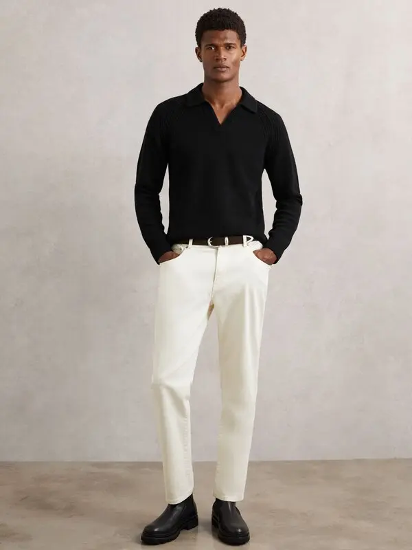 REISS Banbury Wool-cashmere Open-collar Jumper