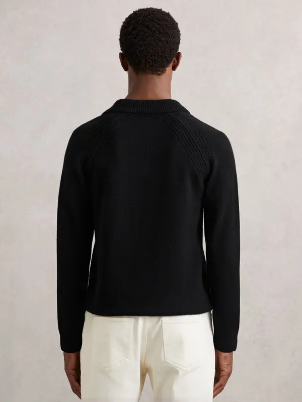 REISS Banbury Wool-cashmere Open-collar Jumper