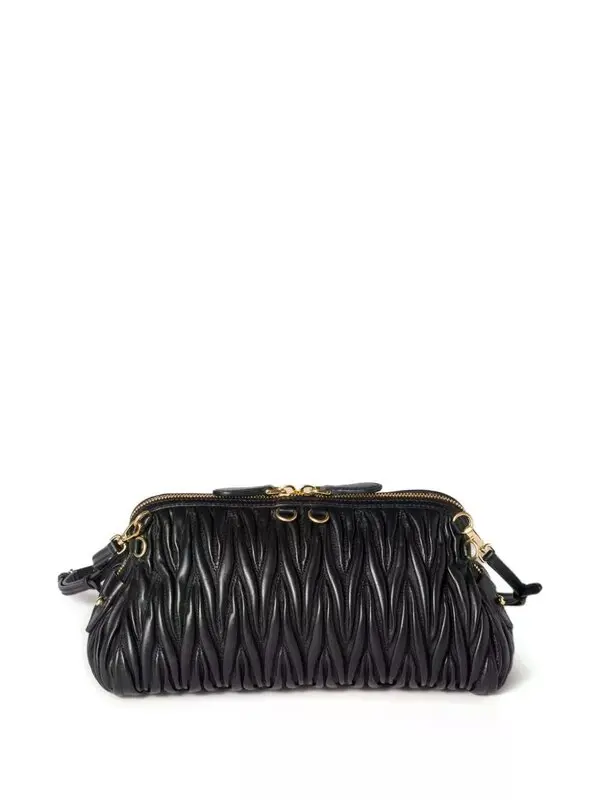Miu Miu Caprice Matelassé Leather Clutch Bag