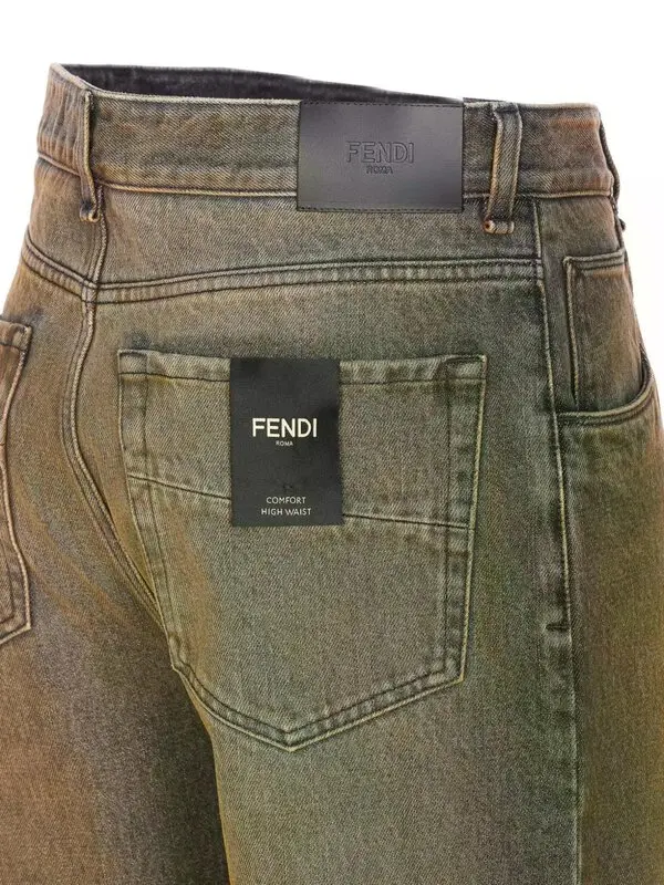 Fendi Wide-leg Jeans - Grey