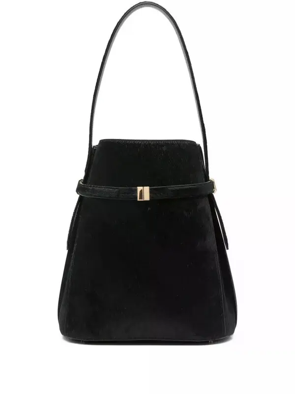 TOTEME Leather Bucket Bag - Black