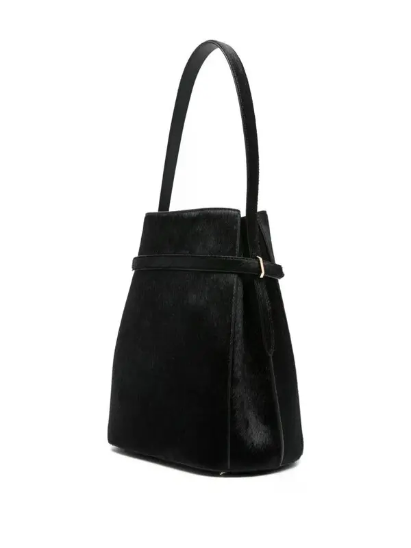 TOTEME Leather Bucket Bag - Black
