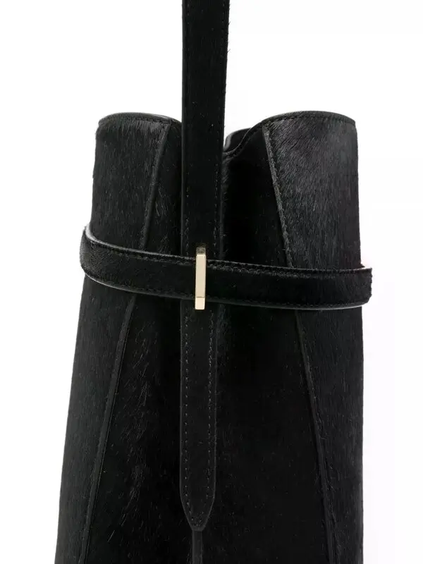 TOTEME Leather Bucket Bag - Black
