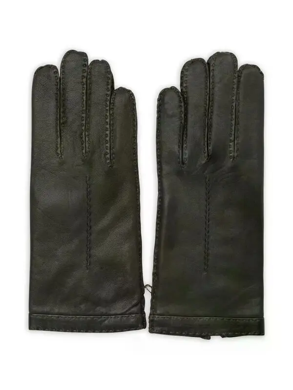 RESTELLI Wool-cashmere Blend Gloves - Green