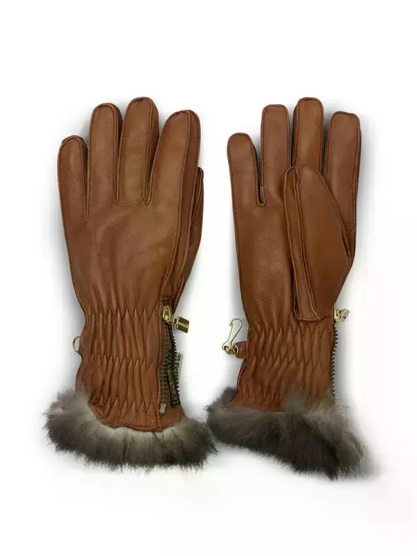 RESTELLI Leather Gloves - Brown