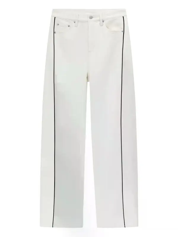 HEY JOANIE High-waisted Wide-leg Trousers - Neutrals