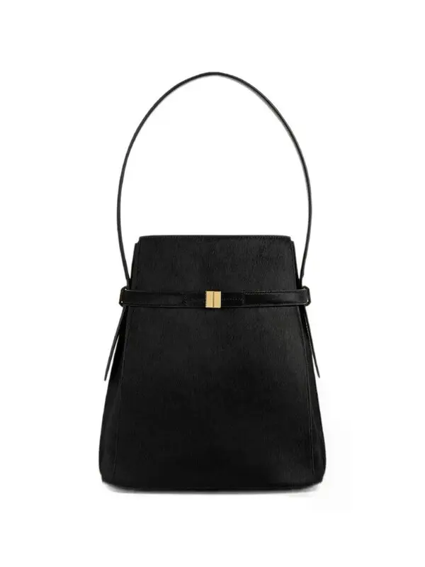 TOTEME Leather Bucket Bag - Black