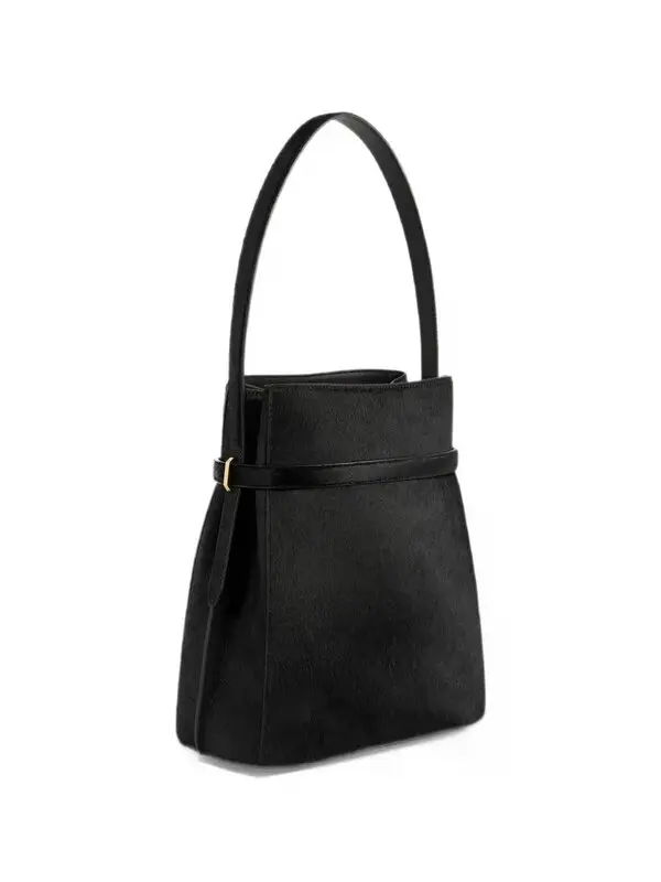 TOTEME Leather Bucket Bag - Black