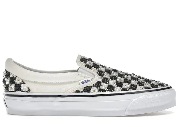 VANS Classic Slip-on Pearl Embellished Checkerboard - Black/white