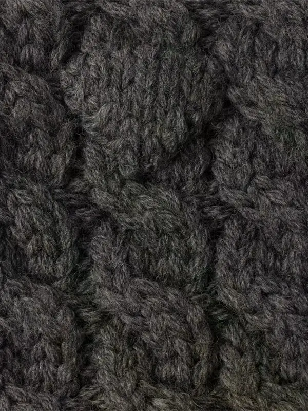 Prada Cable-knit Wool Collar - Grey