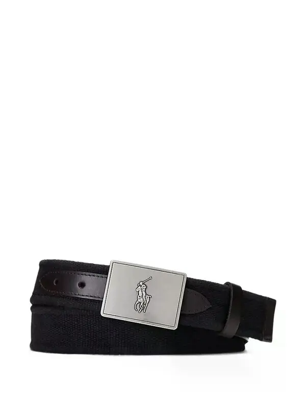 Polo Ralph Lauren Canvas Belt With Logo Plaque