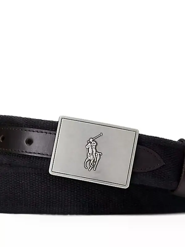 Polo Ralph Lauren Canvas Belt With Logo Plaque