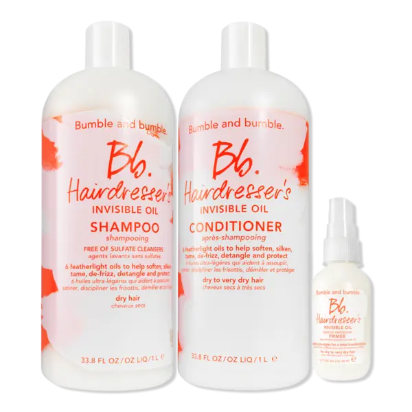 BUMBLE AND BUMBLE Hairdresser's Invisible Oil Shampoo + Conditioner Jumbo With Travel - One-color