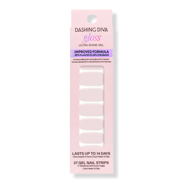 DASHING DIVA Gloss Color Gel Nail Polish Strips - Whisper