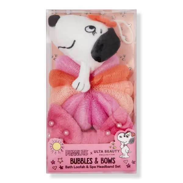 ULTA BEAUTY COLLECTION Peanuts X Ubc Bubbles & Bows Spa Headband And Loofah Set - One-color