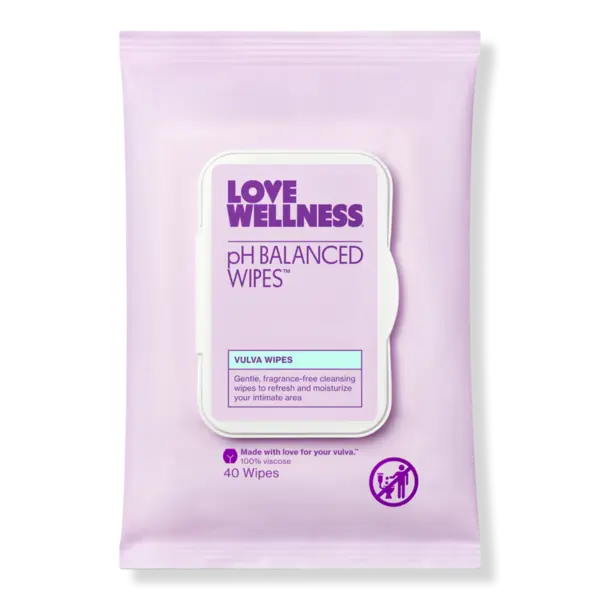 LOVE WELLNESS Ph Balanced Wipes: Vulva Wipes - One-color
