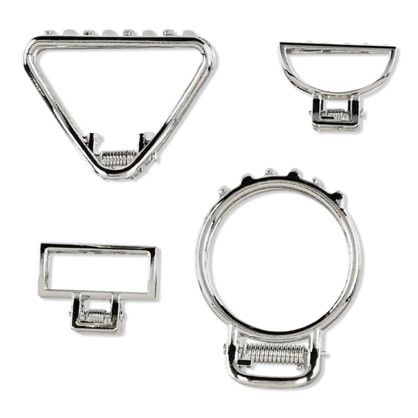 SCUNCI Mixed Metal Geometric Claw Clips 4-pack - One-color