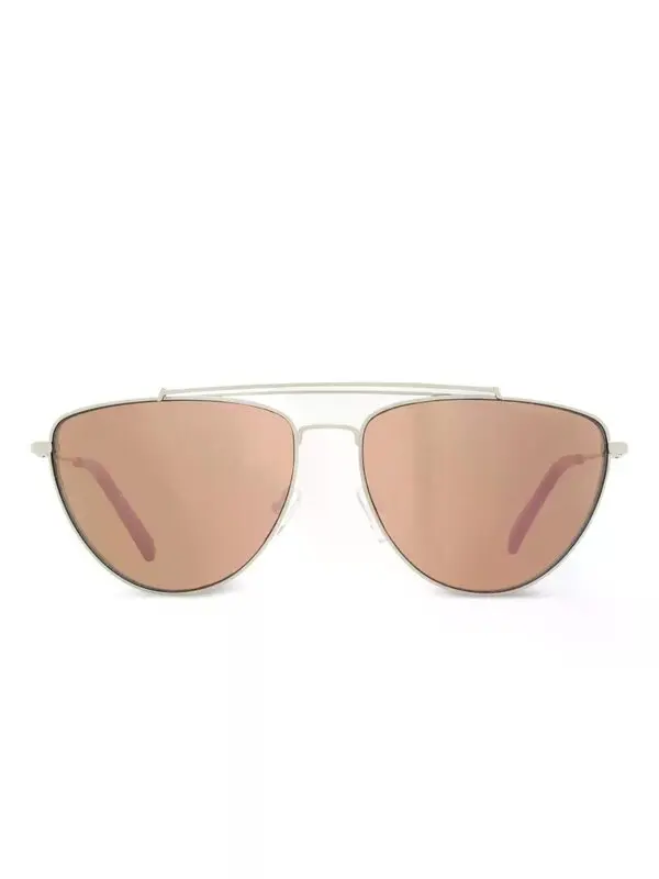 Diane Von Furstenberg Krista Pilot-frame Sunglasses - Silver