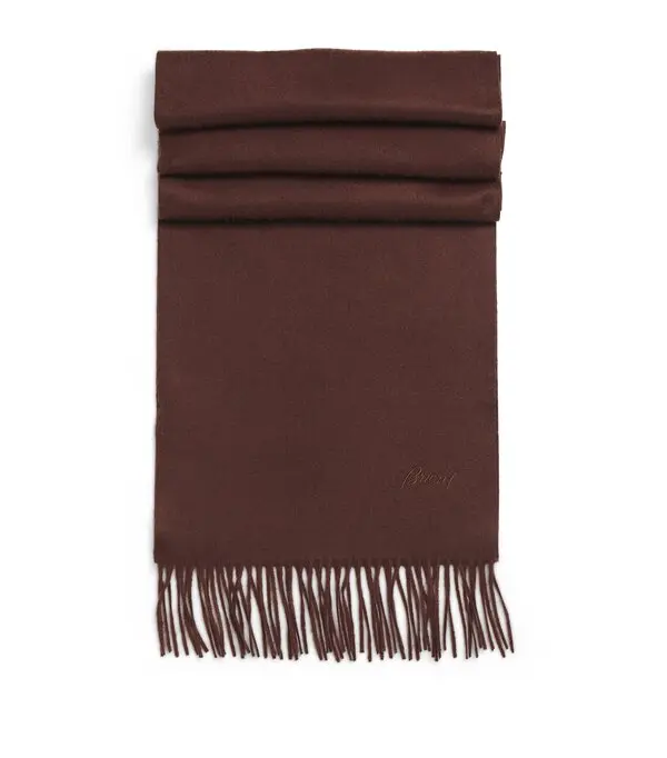 Brioni Fringed Scarf - Brown