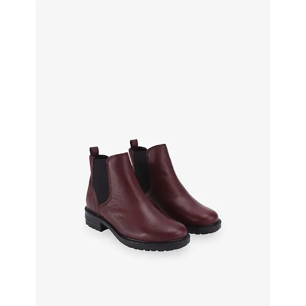 Carvela Russ Leather Ankle Boots - Wine