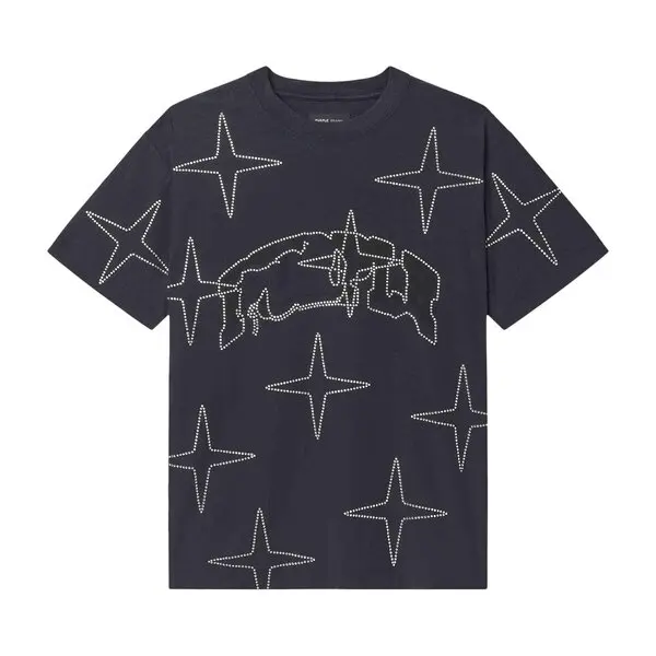 PURPLE BRAND Crystal Star Tee - Black