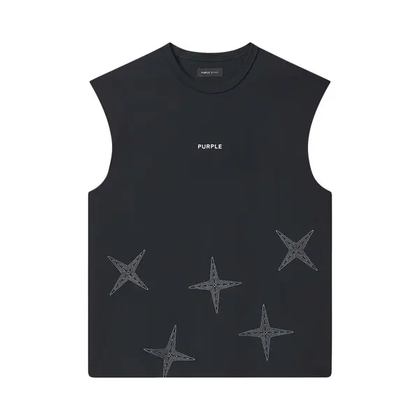 PURPLE BRAND Embroidered Star Tank Top