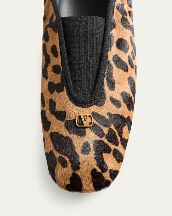 Valentino Garavani Rythmika Leopard Calf Hair Loafers
