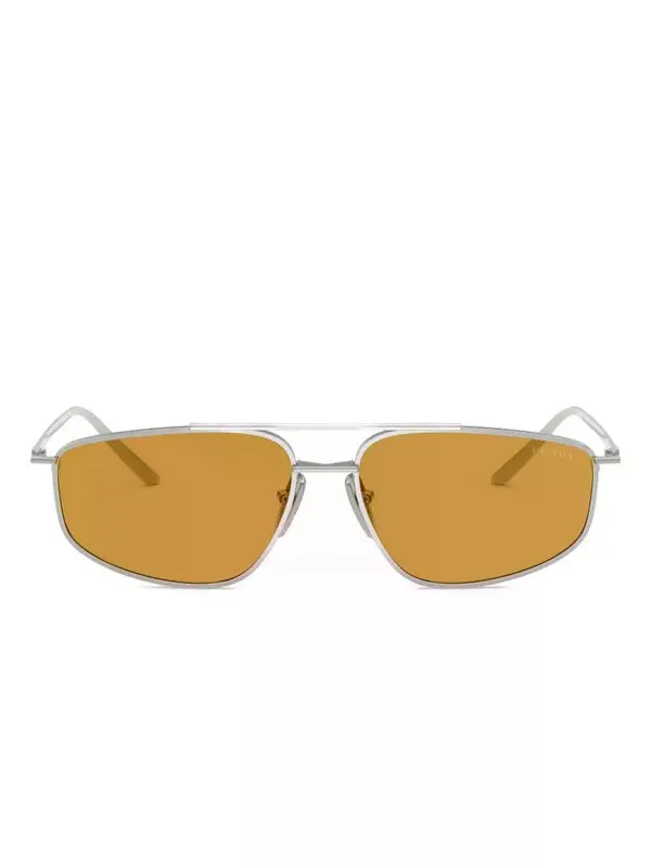 Prada Geometric-frame Sunglasses - Silver