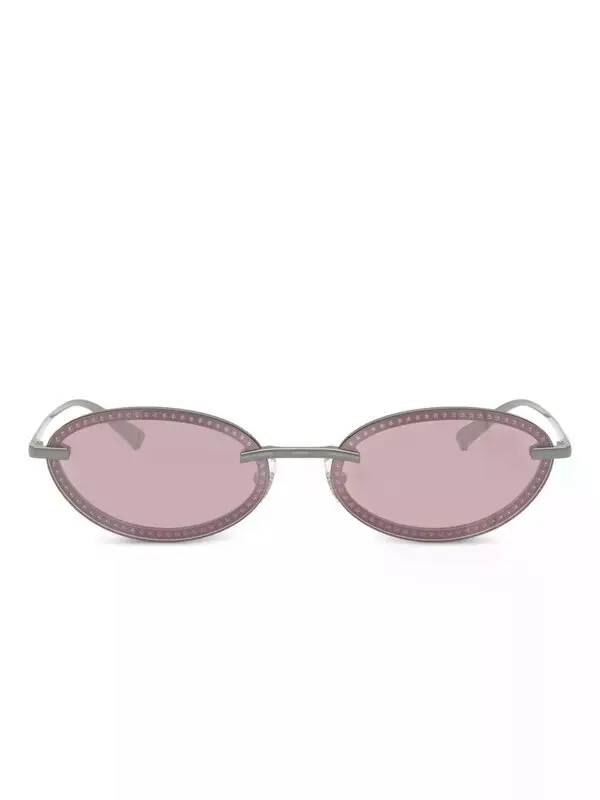 JIMMY CHOO Oval-frame Sunglasses - Silver