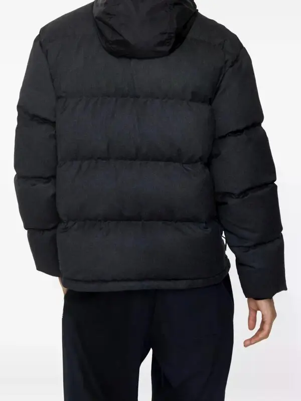 Burberry Knight-stamp Wool Puffer Jacket - Black